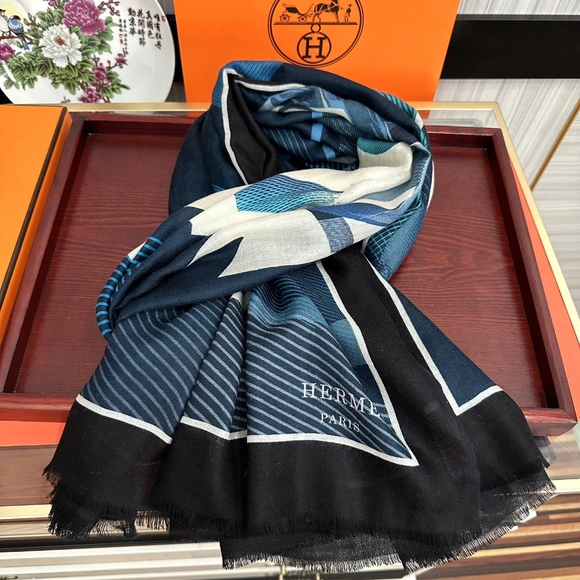 Hermes | Accessories | Hermes Elegant Cashmere Shawl With Exquisite ...